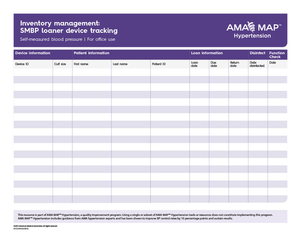 Inventory Management: SMBP Loaner Device Tracking - AMA-MAP | Inventory Management: SMBP Loaner ...